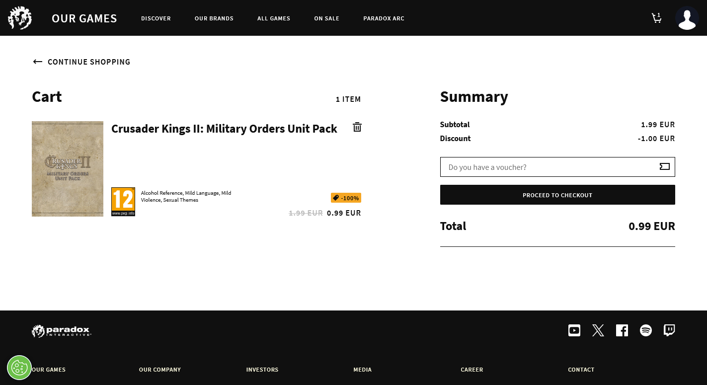 Free DLC on sale is not free | Paradox Interactive Forums